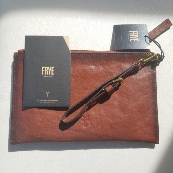 Frye | Bags | Frye Genuine Leather Cognac Wristlet Nwt | Poshmark